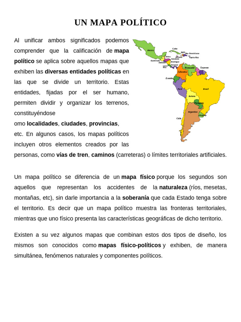Un Mapa Político | PDF | Mapa | Viajes y turismo