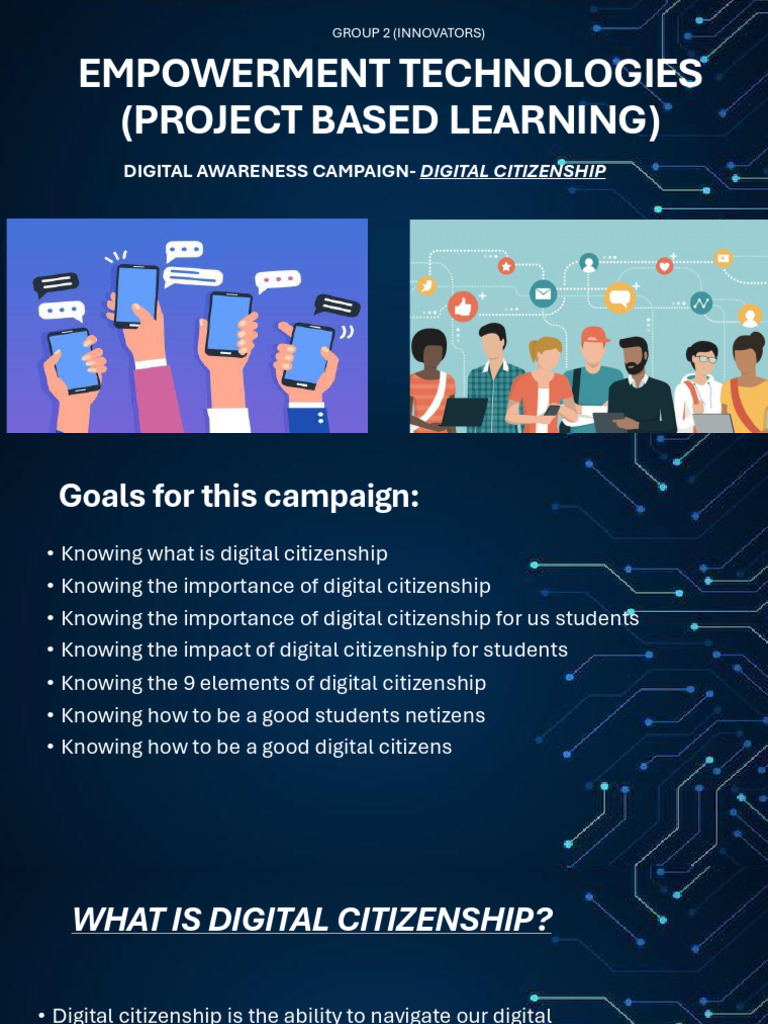 Digital Citizenship PBL | PDF