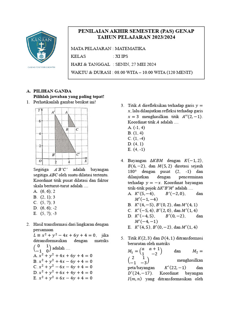 Pas - Matematika - Kelas Xi Ips - S2 | PDF