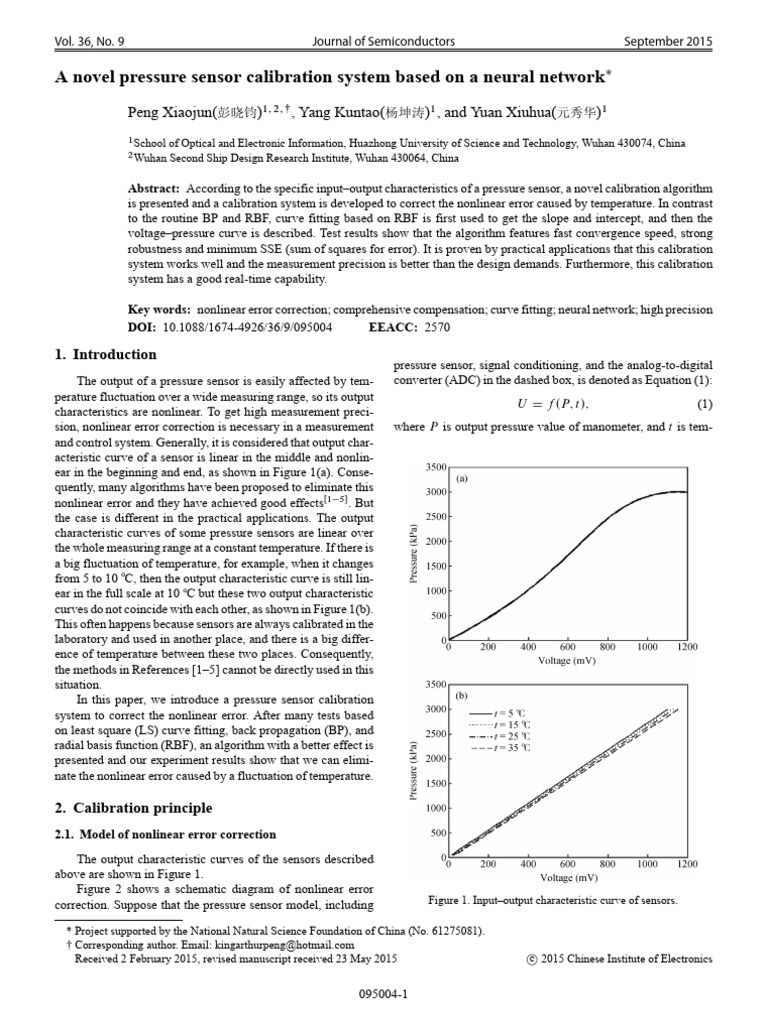 A Novel Pressure Sensor Calibration System Based On A Neural Network ...