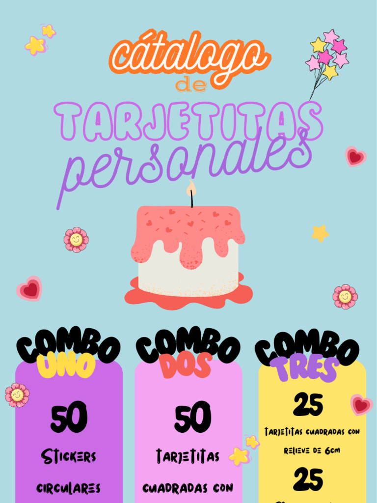 Cátalogo de Tarjetitas Personales | PDF