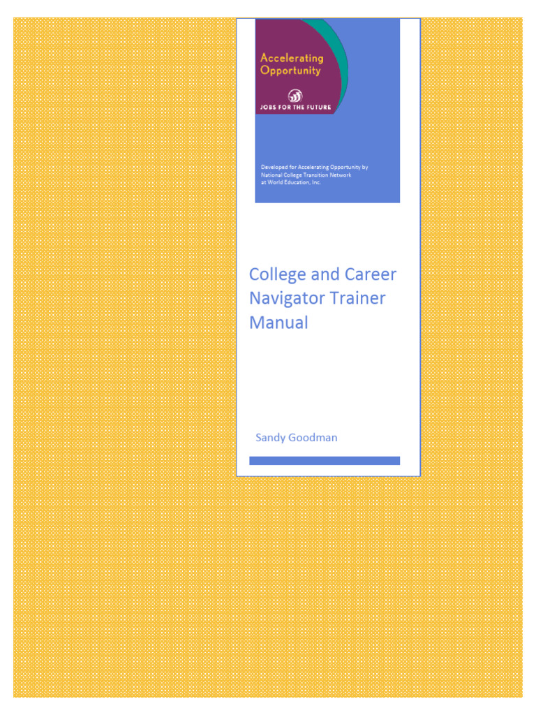 Career Navigator Trainer Manual | PDF