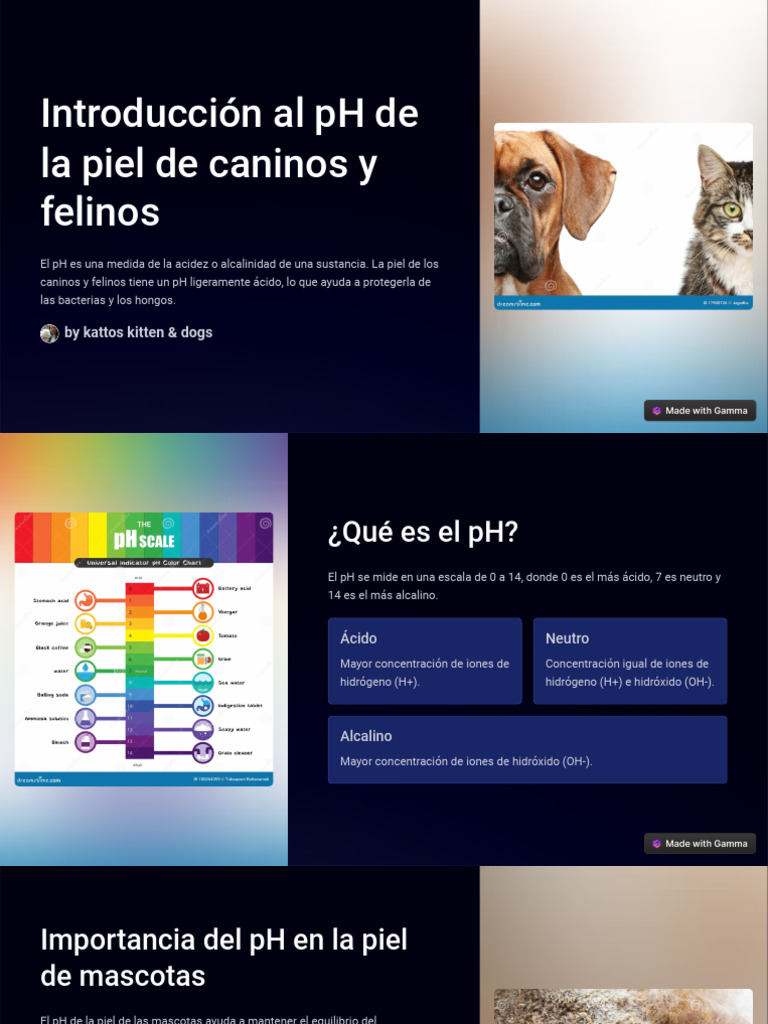 pH de la piel en perros y gatos | PDF | Ph | Cocina, comidas y vino
