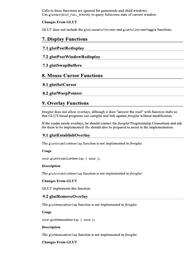 Freeglut Full Documentation 11 20 | PDF