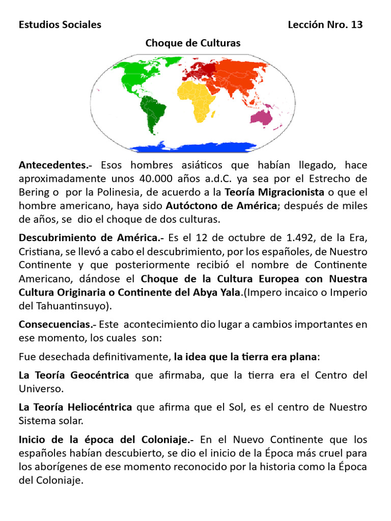 Leccion #13 Choque de Culturas | PDF