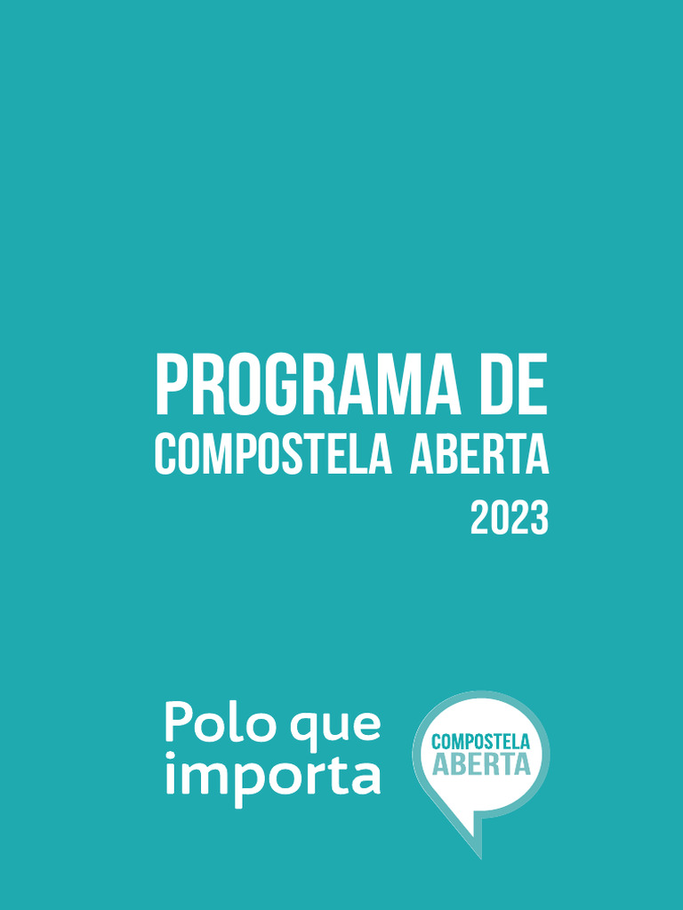Programa Compostela Aberta Maio 2023 | PDF