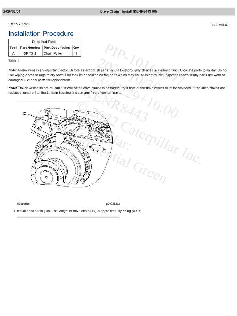 Drive Chain - Install | PDF