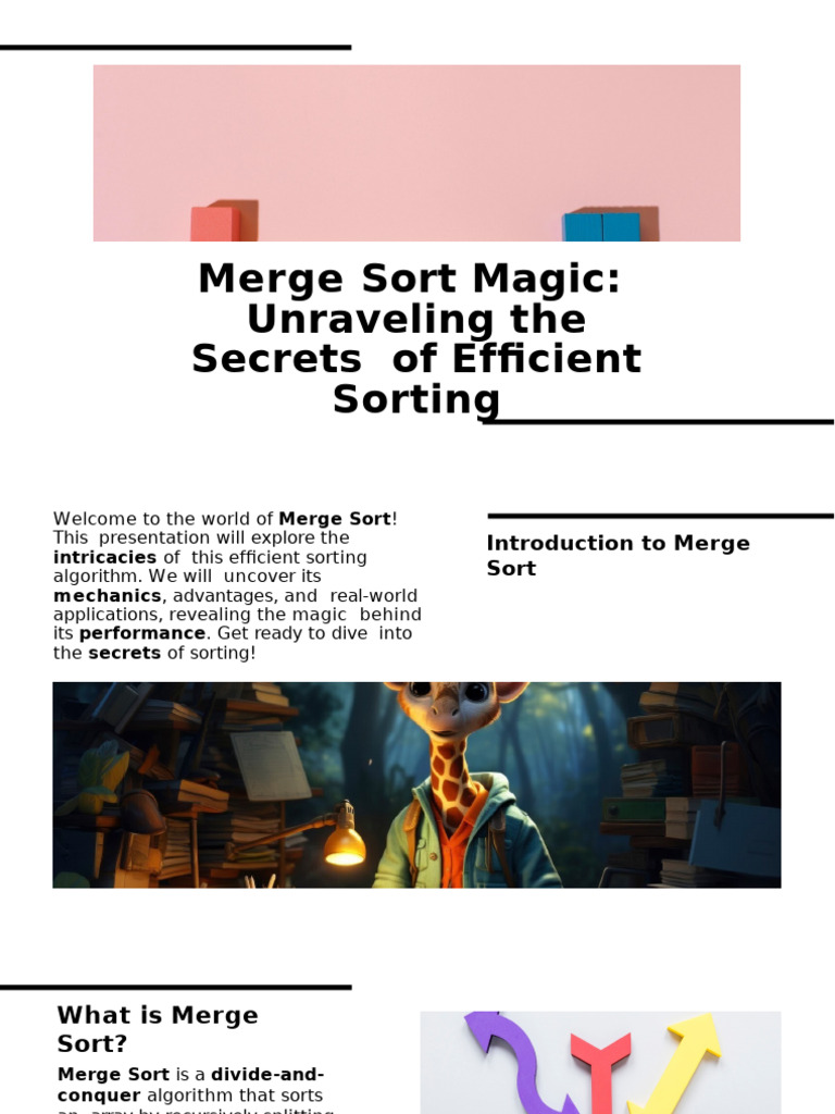 Slidesgo Merge Sort Magic Unraveling The Secrets of Efficient Sorting ... Slidesgo Merge Sort Magic Unraveling The Secrets of Efficient Sorting ...