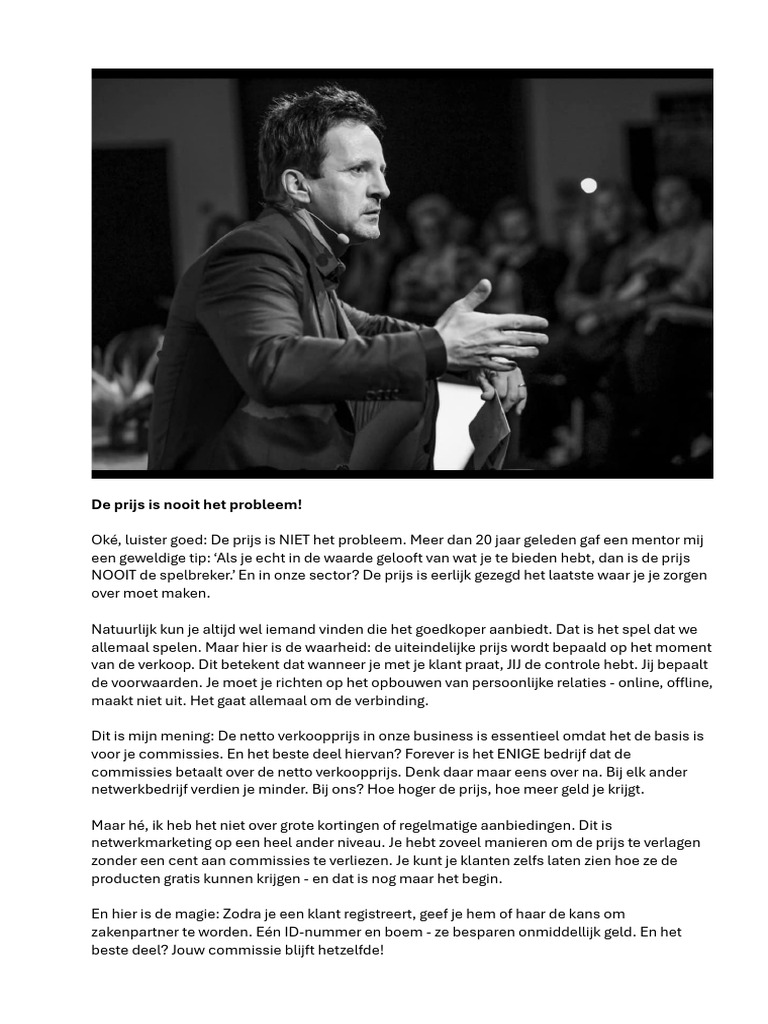 Rolf Kipp - de Prijs Is Nooit Het Probleem | PDF