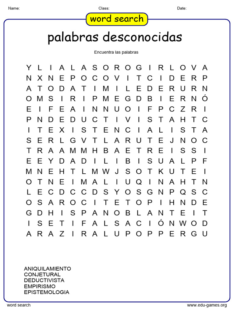 Palabras Desconocidas | PDF