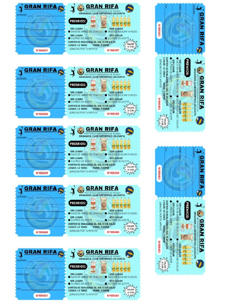 ticket rifa | PDF