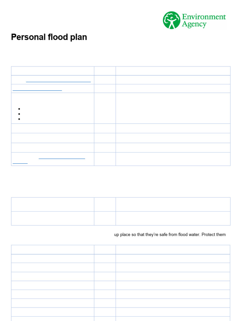 PDF of Personal Flood Plan | PDF | Flood