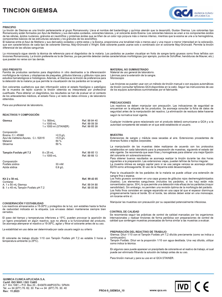Protocolo Giemsa | PDF