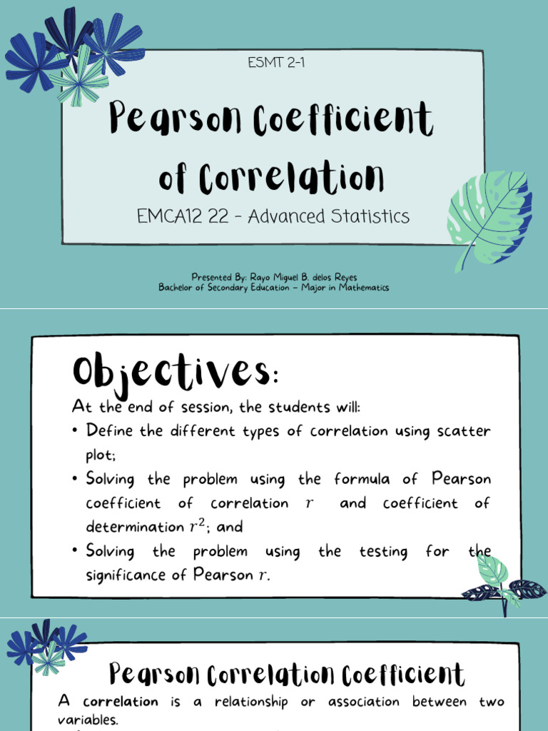Pearson Correlation | PDF
