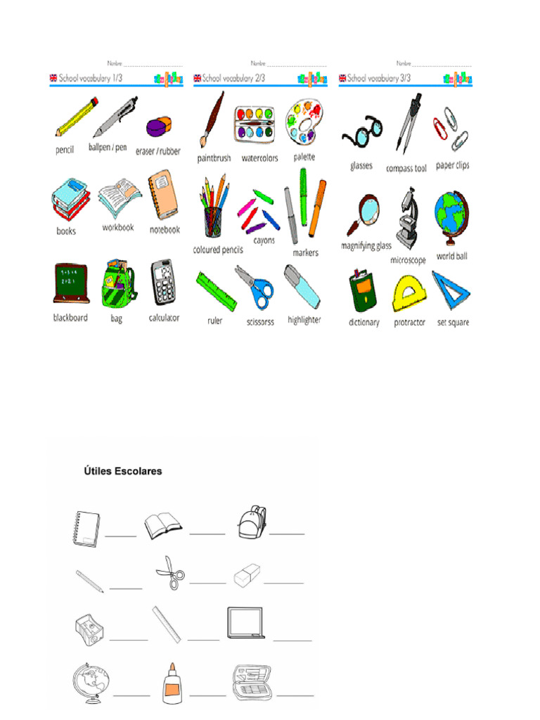 utiles escolares | PDF