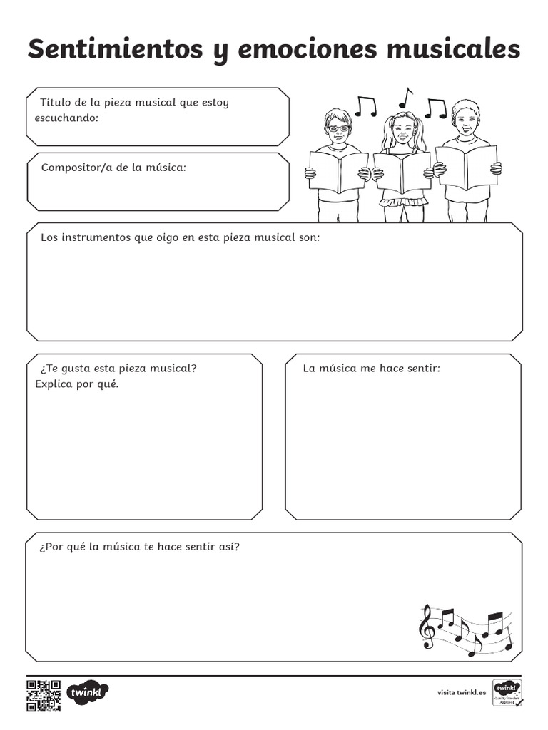 Ficha de Actividad - Sentimientos y Emociones Musicales | PDF