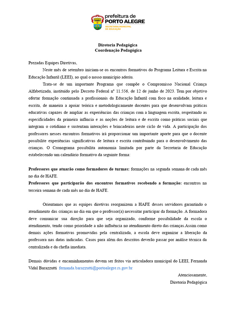 Orientações Sobre o LEEI | PDF