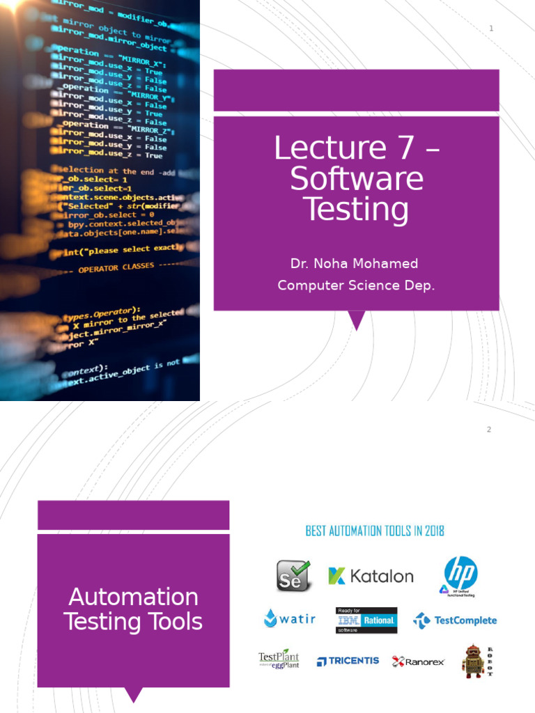 Lecture 7 Advanced SE | PDF