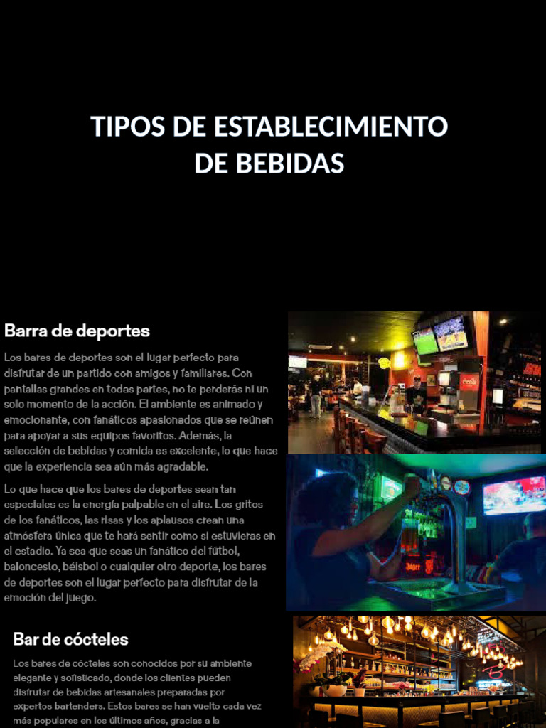 Tipos de Bar | PDF