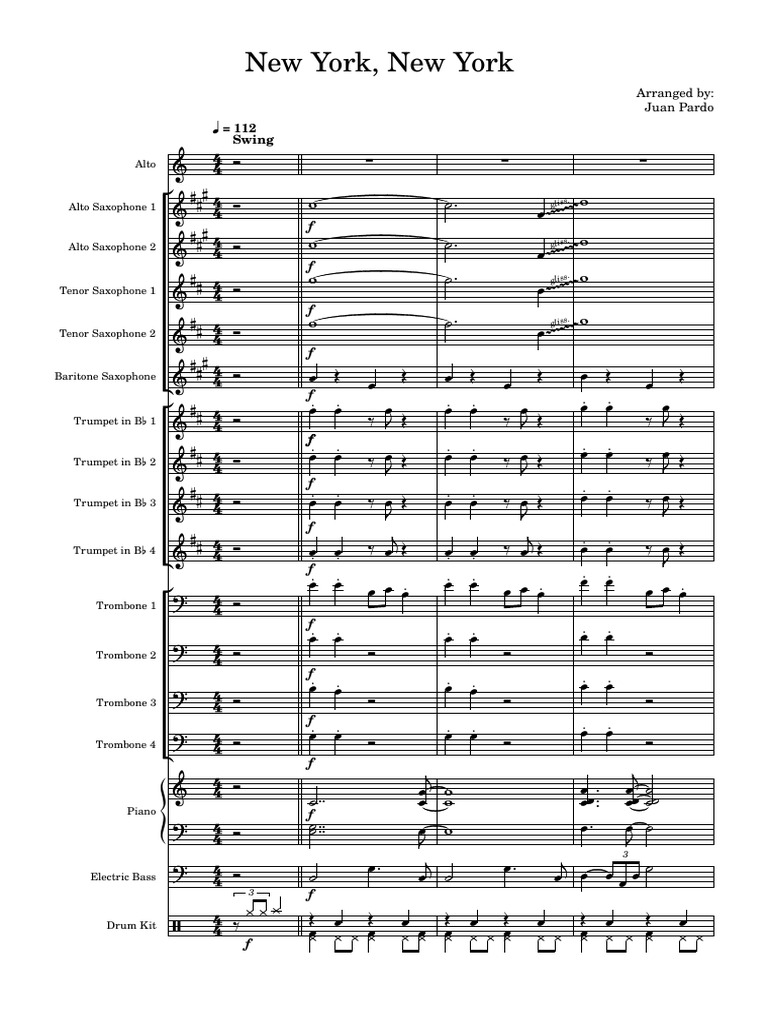 New York, New York-Score - and - Parts | PDF