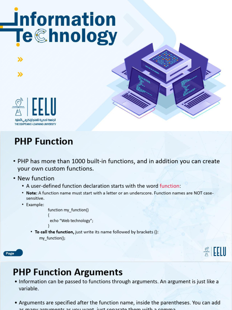 Function and Array in php1 | PDF