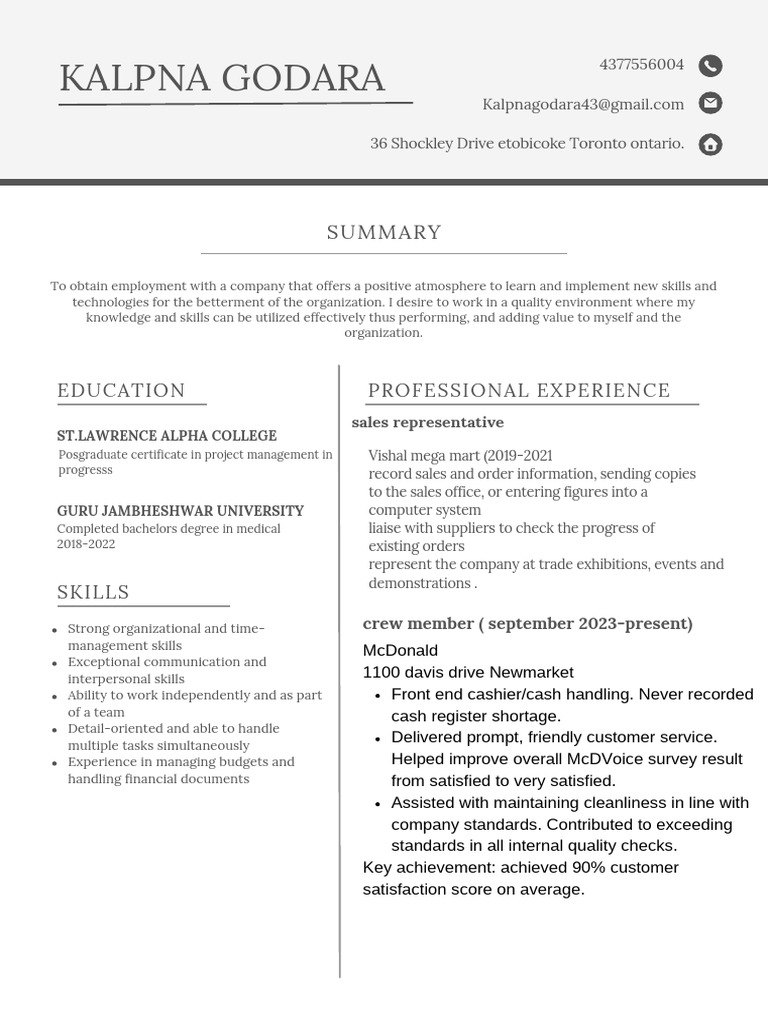 Kalpna Resume | PDF