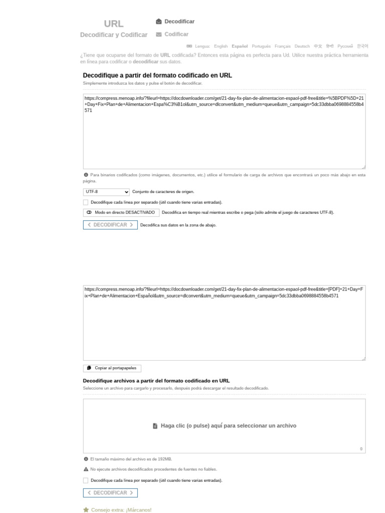 URL Decodificar y Codificar - en Línea | PDF