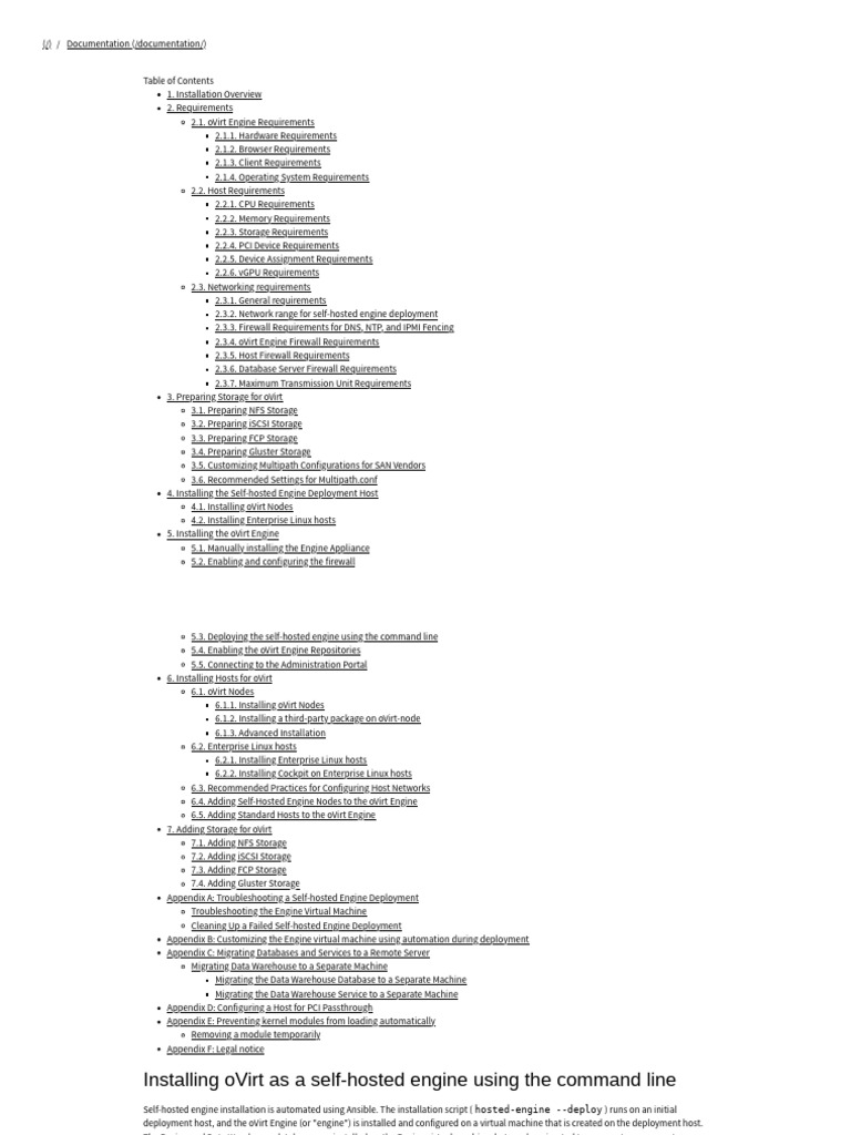 Installing Ovirt As A Self-Hosted Engine Using The Command Line - Ovirt ...