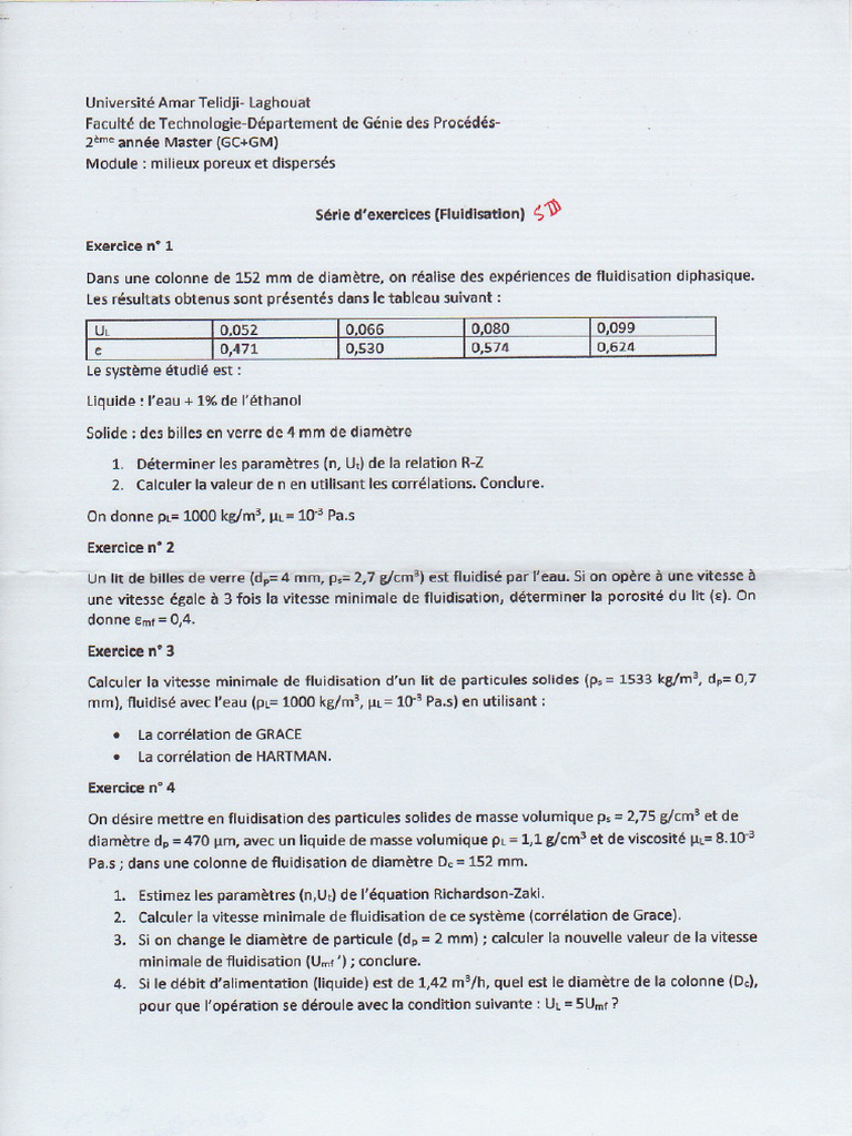 MC313-Milieux Poreux Et Dispersés - TD | PDF