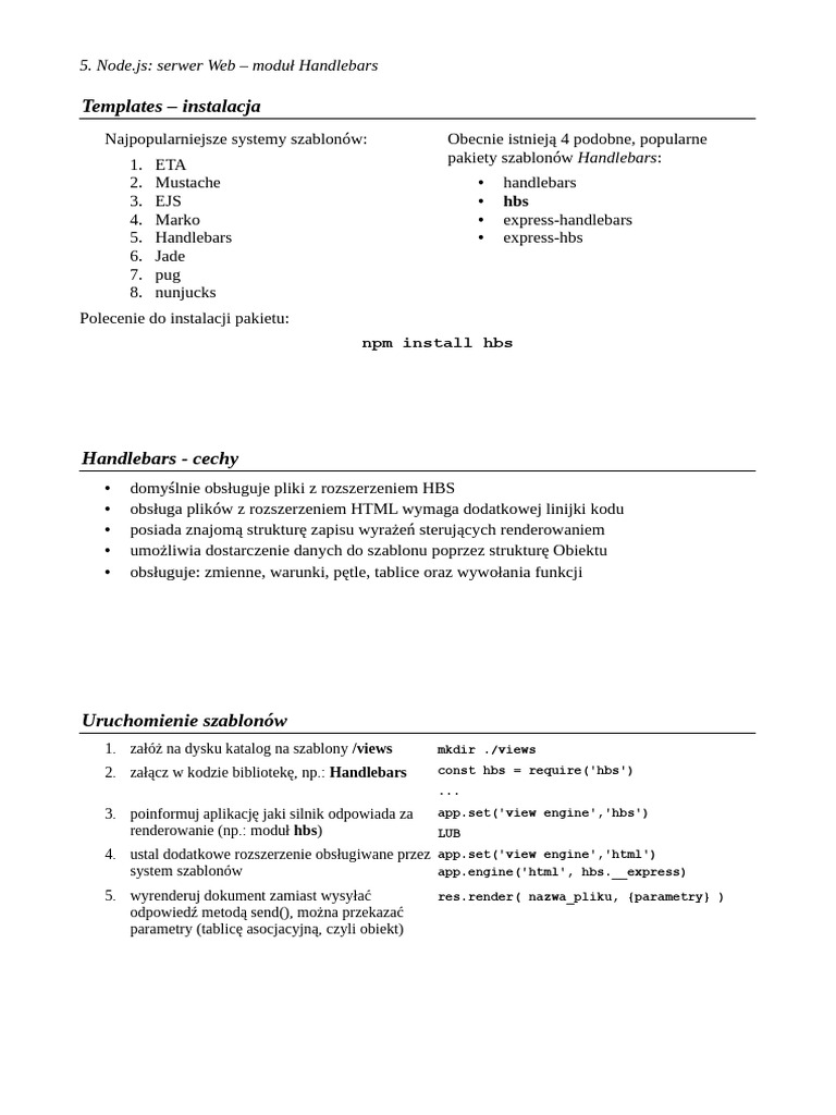 6 Handlebars | PDF | Java Script