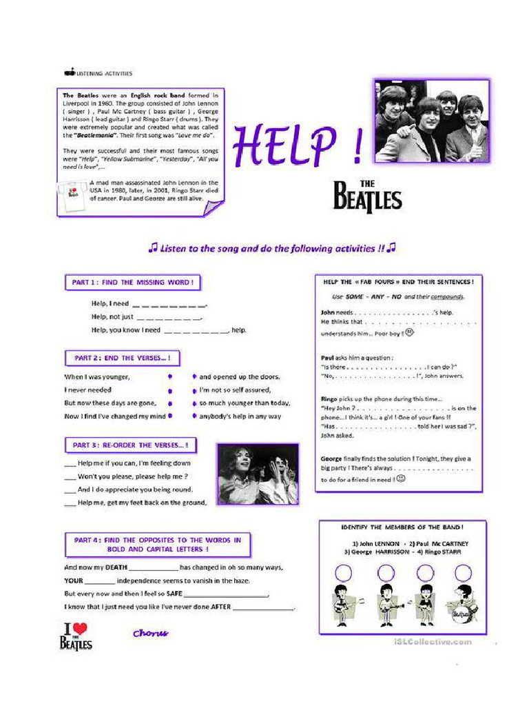 Help The Beatles | PDF