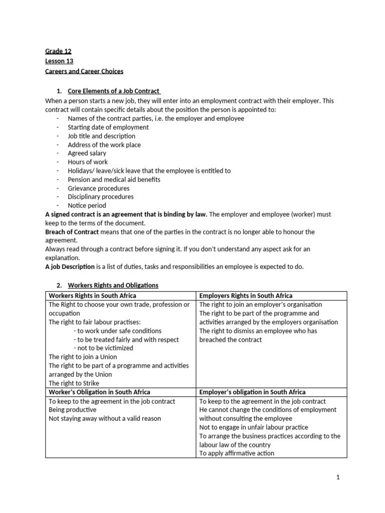 Careers and Career Choices | PDF