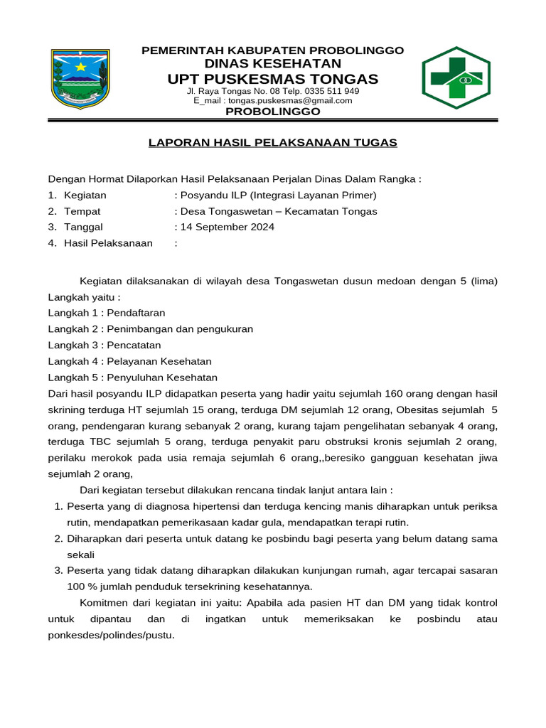 Form Hasil Bok Ilp TW BLN September 2024 | PDF