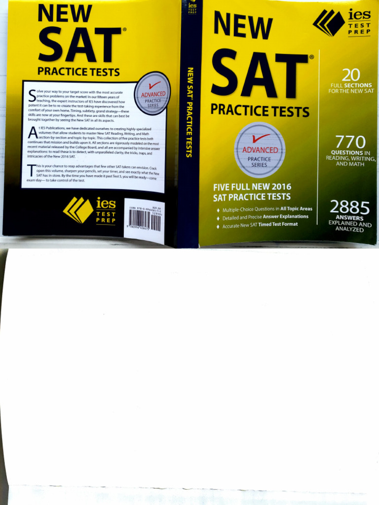 Sample Test Papers For SAT 2016 IES Publication | PDF