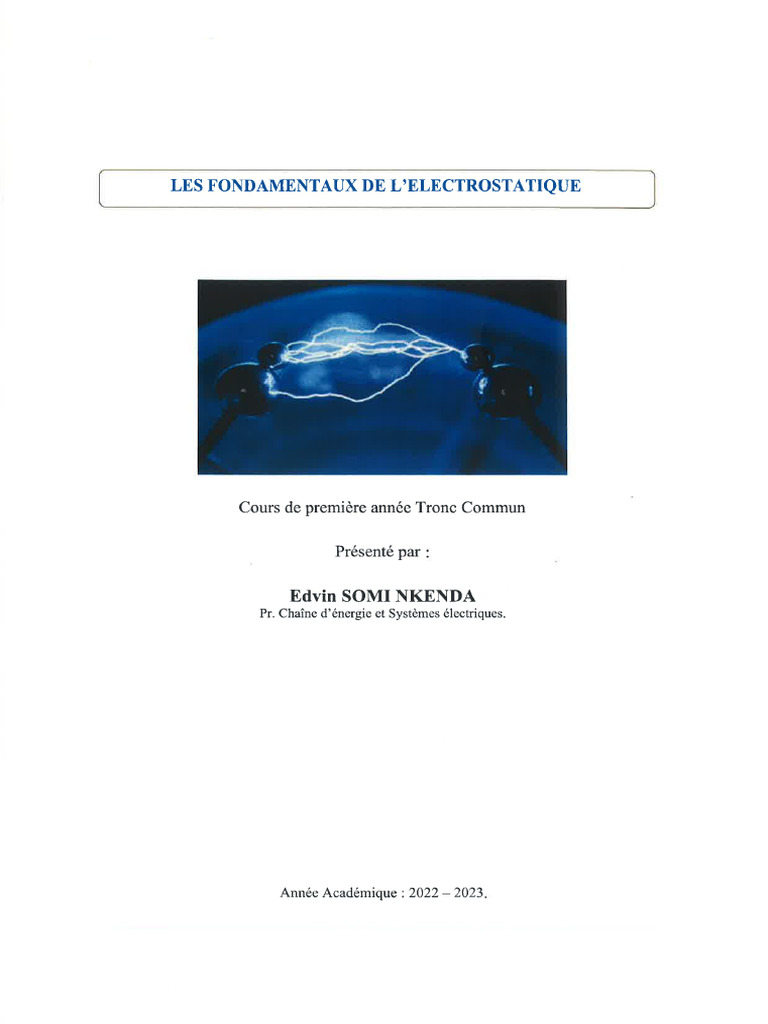 Electrostatique | PDF