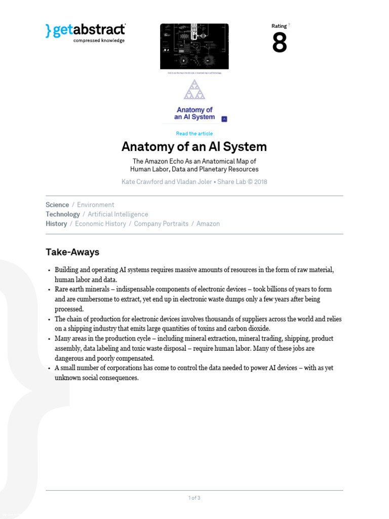 Anatomy of An Ai System Crawford en 35027 | PDF