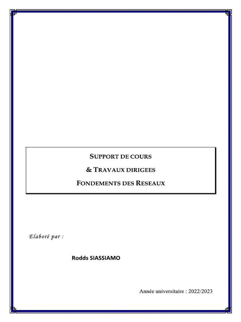 RESEAU INFORMATIQUE PARTIE 1 | PDF