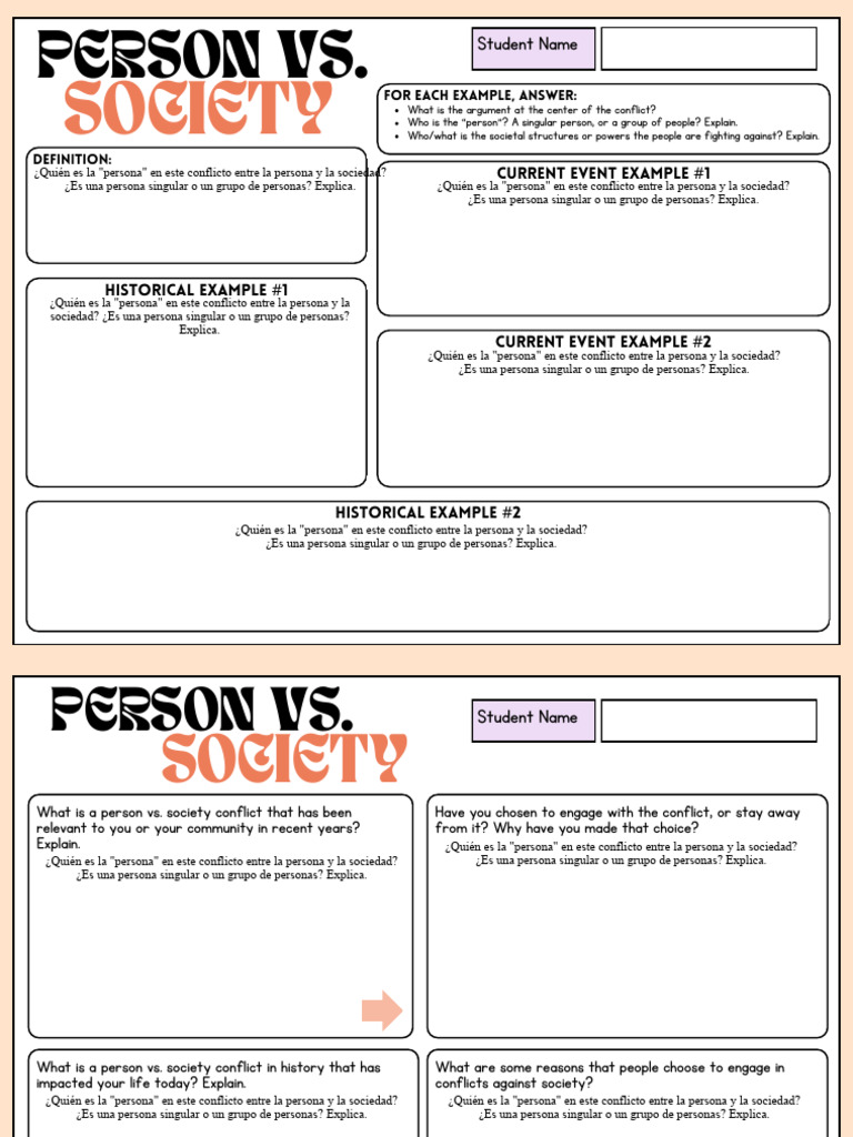 Person vs. Society Conflict | PDF