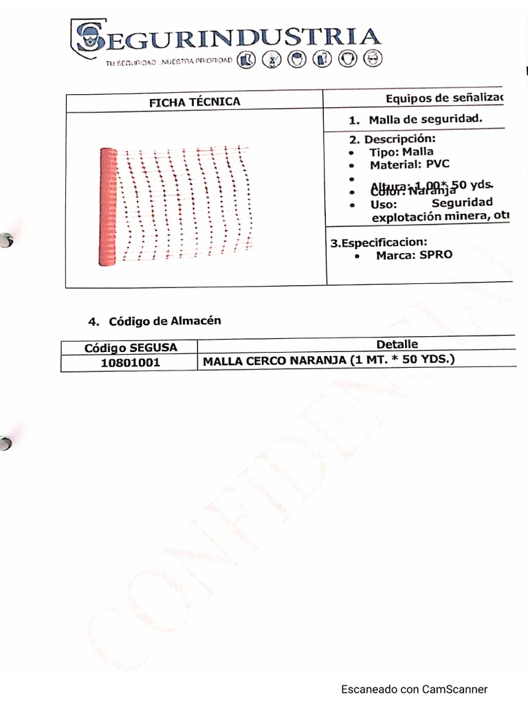 Ficha Tecnica Malla | PDF