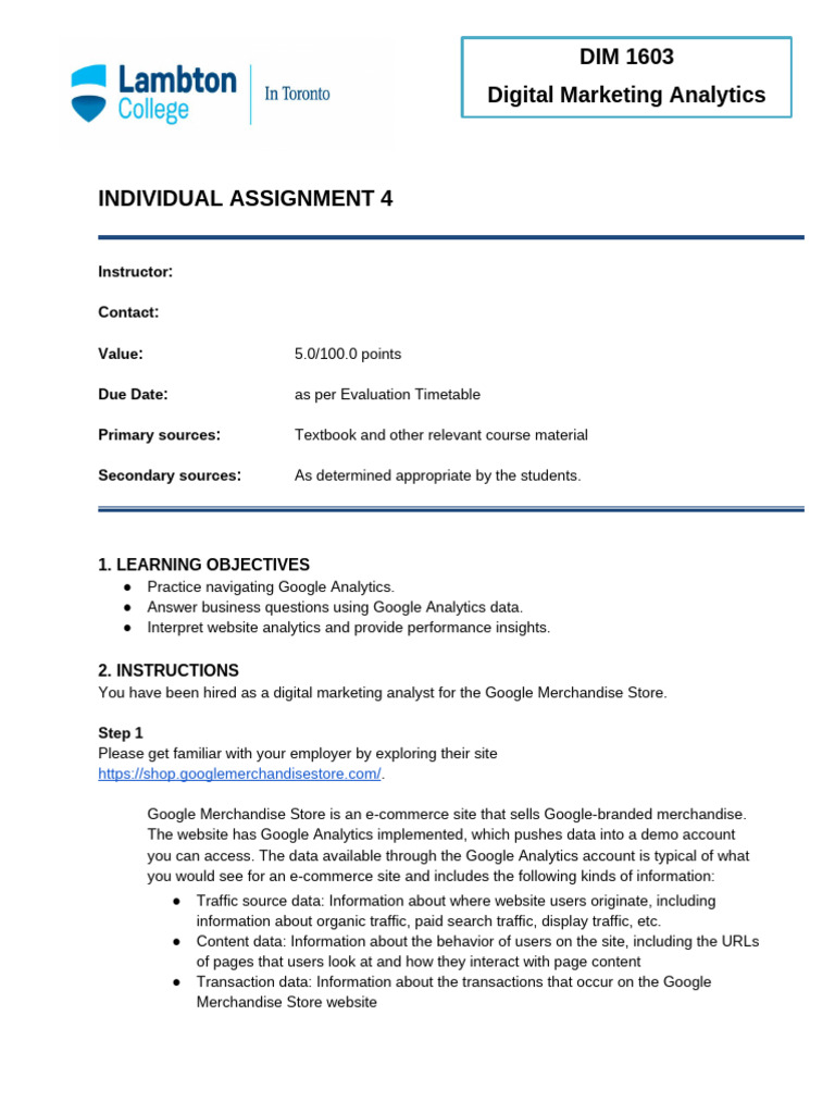 Individual Assignment 4 | PDF