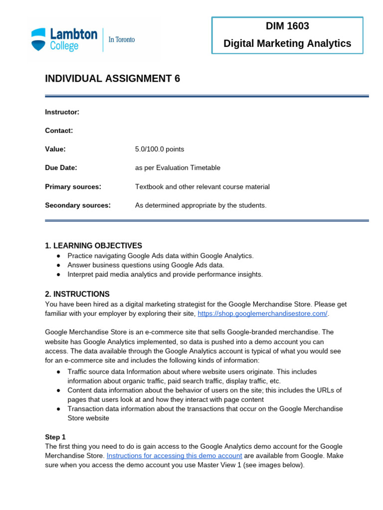 Individual Assignment 6 | PDF