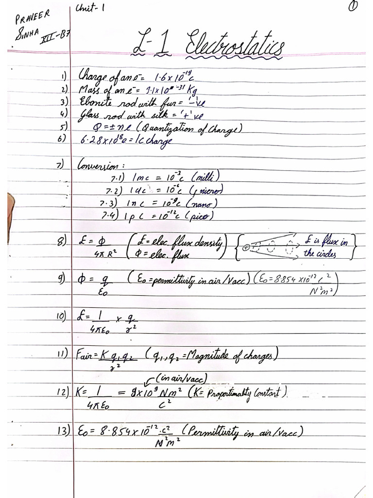 Physics PA-1 Formula Sheet 2 | PDF