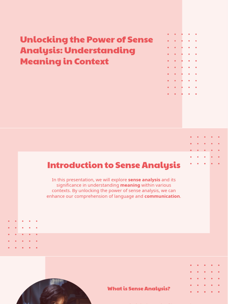 Slidesgo Unlocking The Power of Sense Analysis Understanding Meaning in Context ...