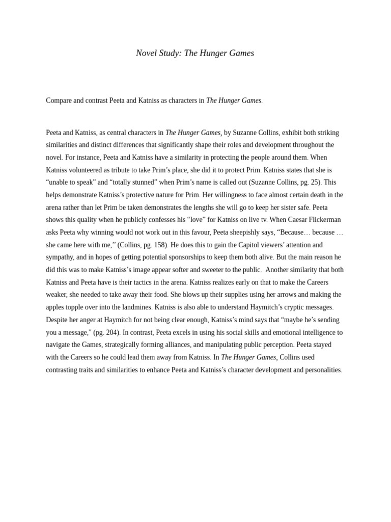 Hunger Games Analytical Essay | PDF | The Hunger Games | Social Science