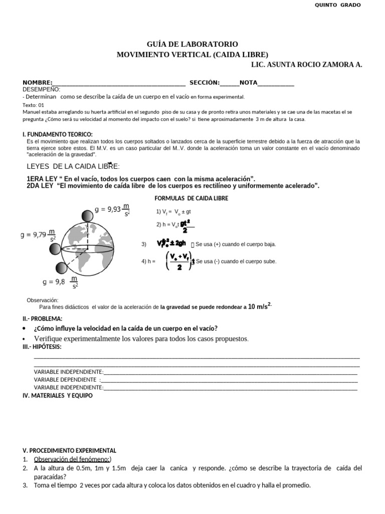 Ficha de Laboratorio de MVCL | PDF