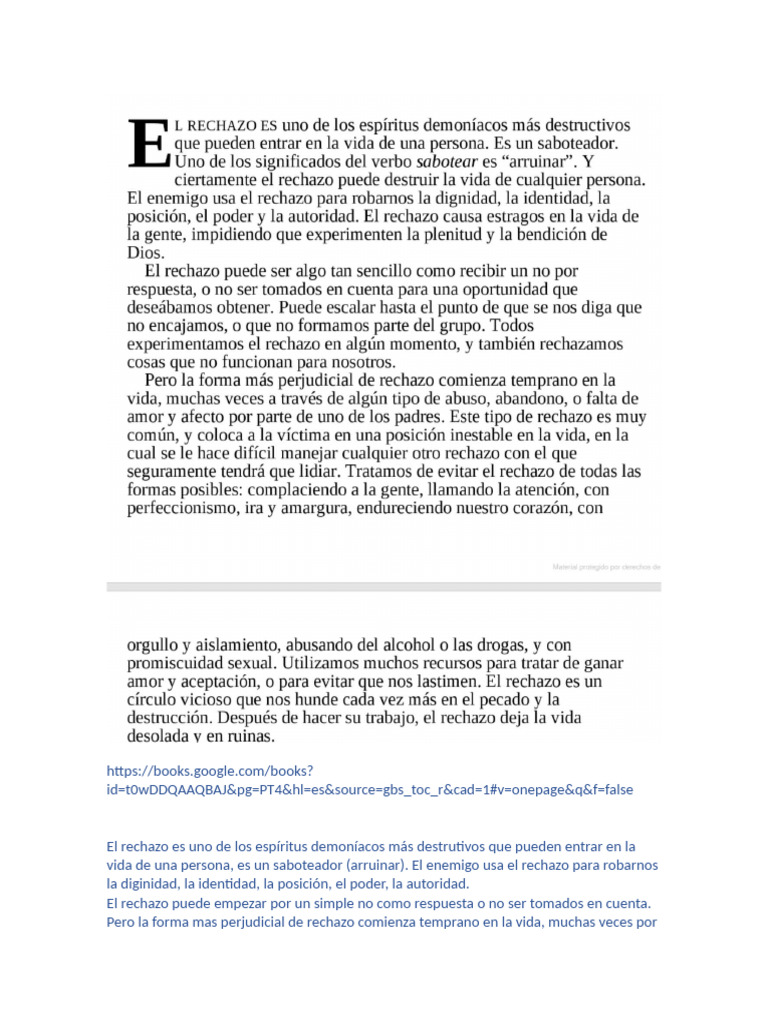 El Espiritu De Rechazo Pdf