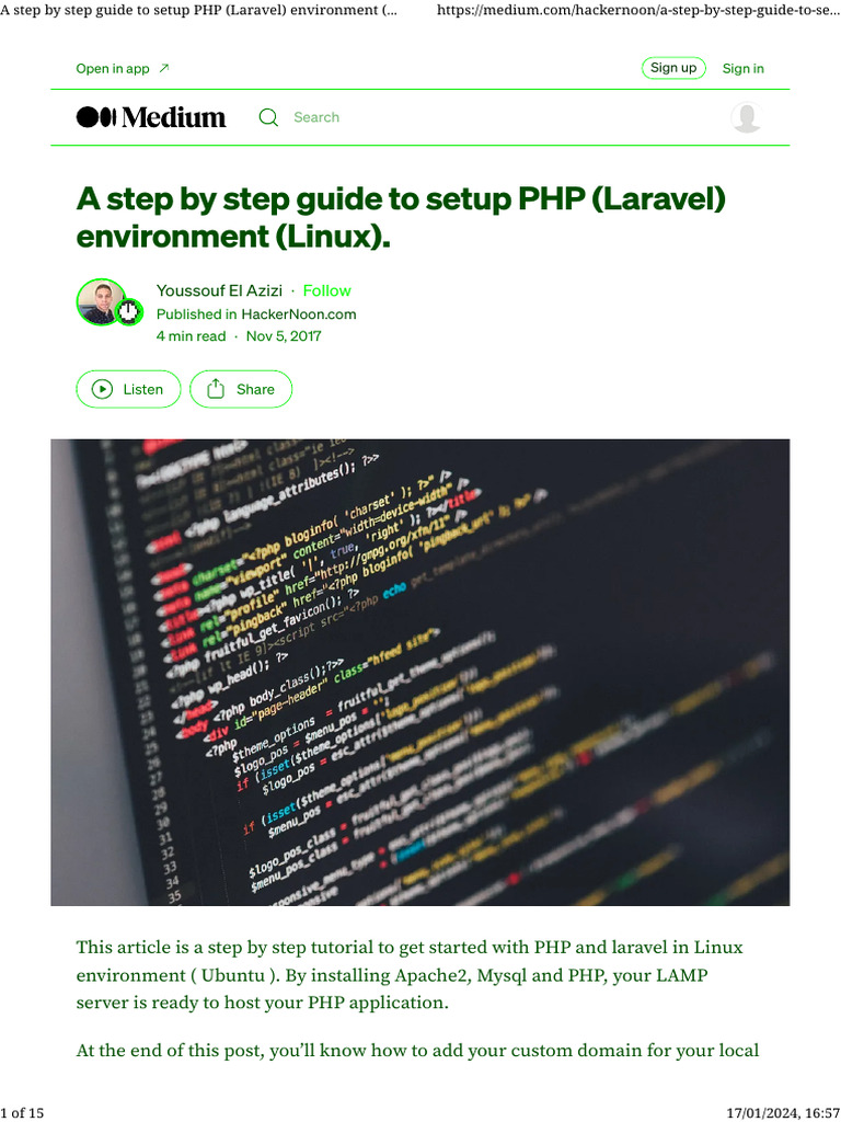 A Step by Step Guide To Setup PHP (Laravel) Environment (Linux) - by ...