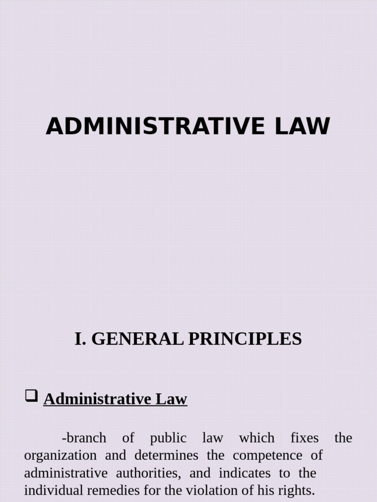 General-Principles-in-Administrative-Law | PDF