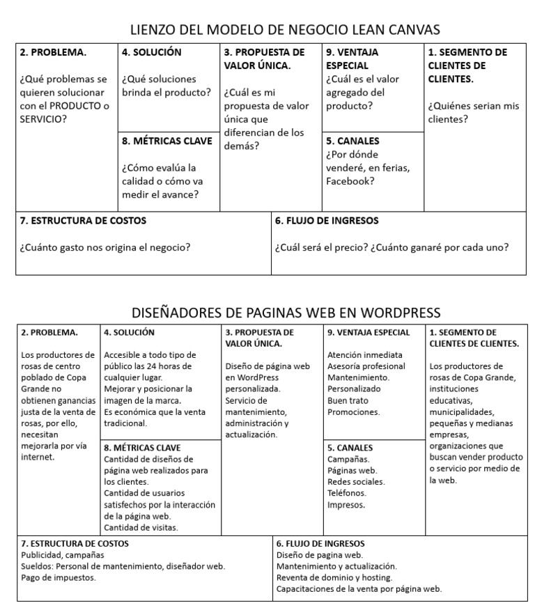 Modelo Lean Canvas | PDF