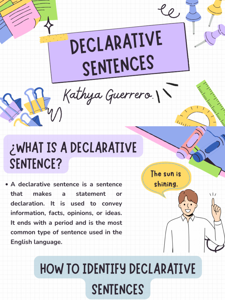 Declarative Sentences | PDF | Sentence (Linguistics) | Language Arts ...